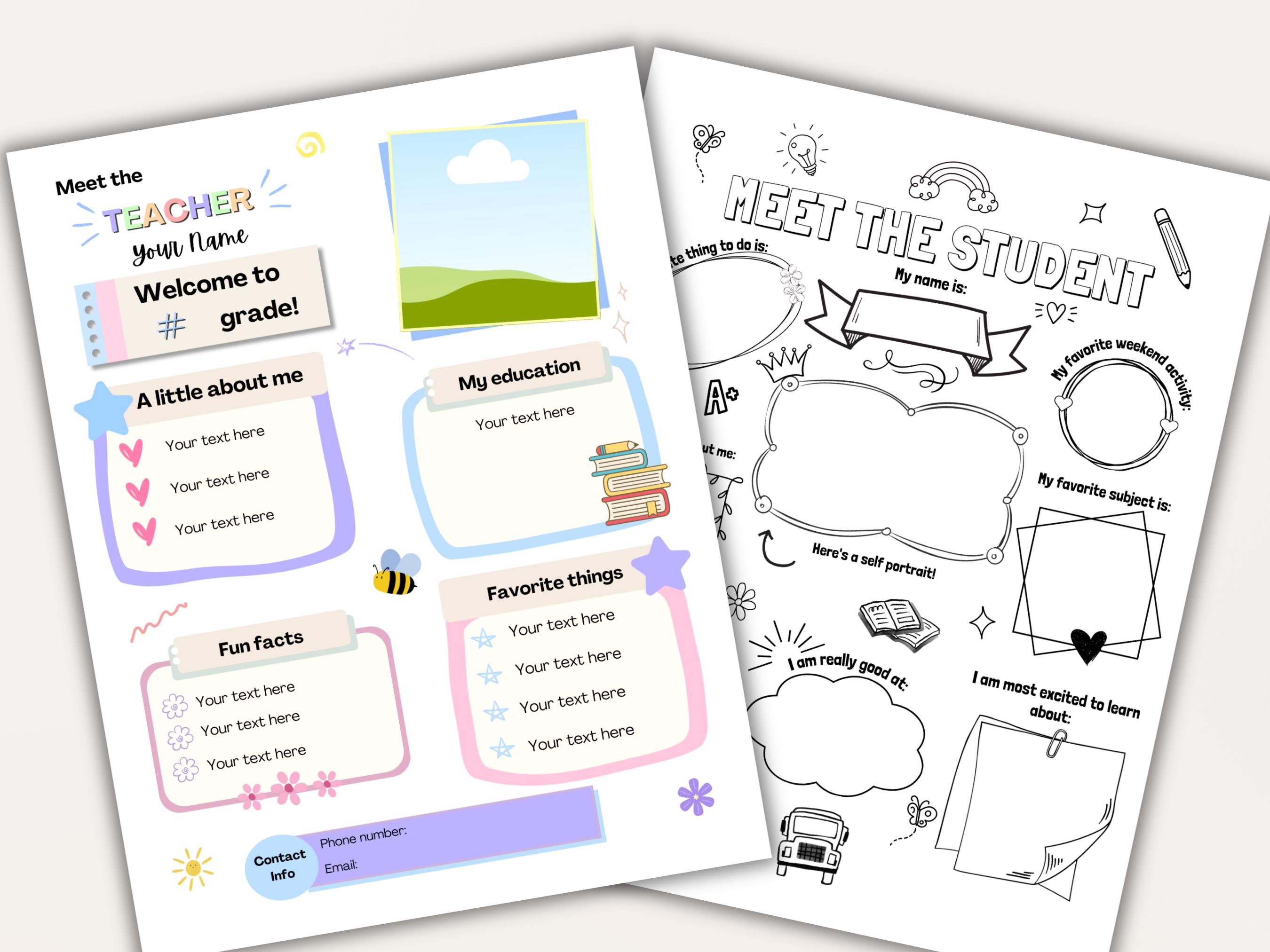 Editable Meet the Teacher, Get to Know Teacher, Meet the Teacher ...