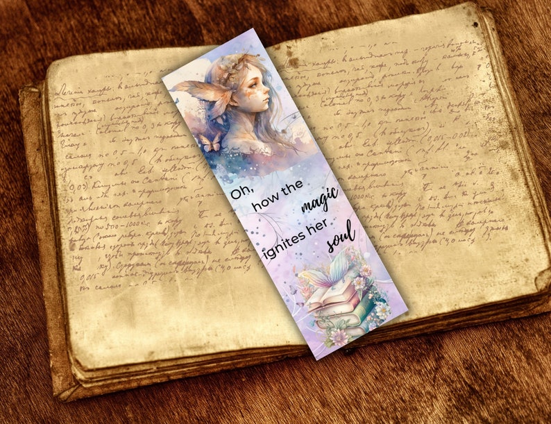 Fantasy Printable Bookmarks, Fairy Bookmark, Junk Journal, Scrapbooking ...