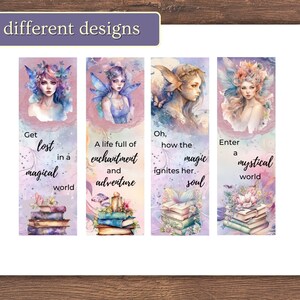 Fantasy Printable Bookmarks, Fairy Bookmark, Junk Journal, Scrapbooking ...