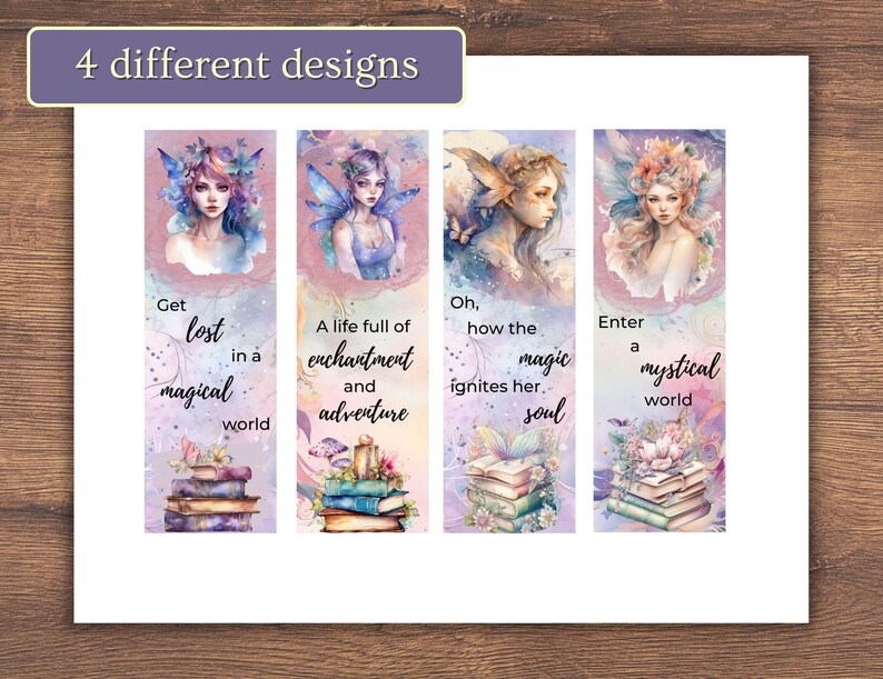 Fantasy Printable Bookmarks, Fairy Bookmark, Junk Journal, Scrapbooking ...