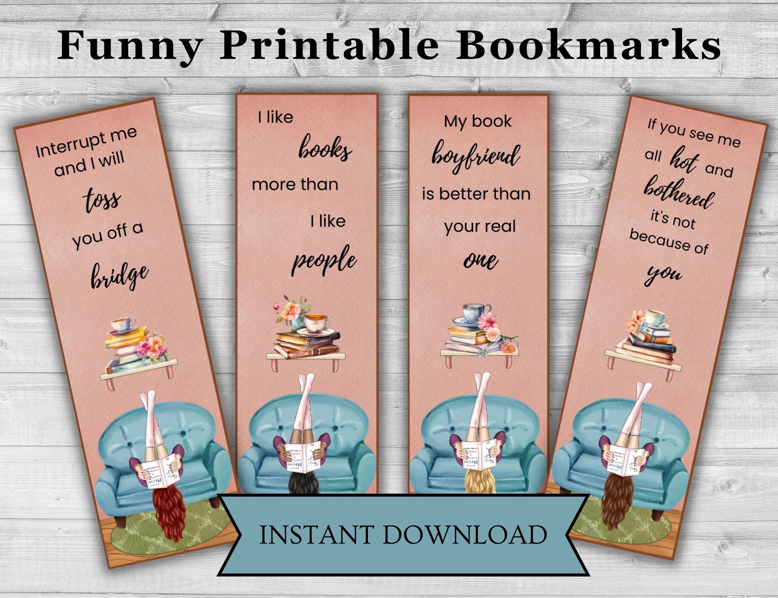 Funny Printable Bookmarks