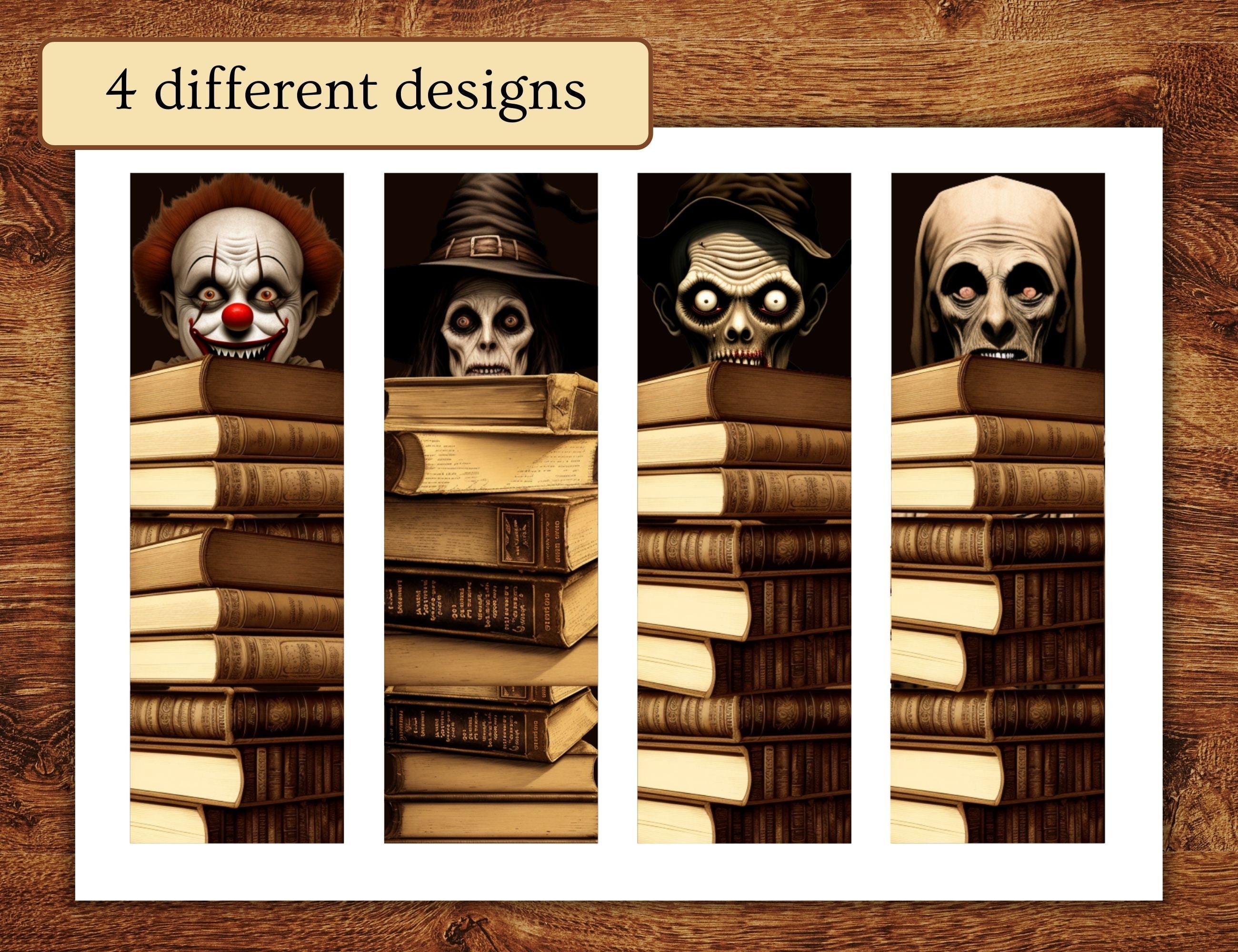 Horror Printable Bookmarks, Horror Gifts, Spooky Bookmarks, Witch ...