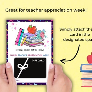Teacher Gift Card Holder | Teacher Appreciation Printable | Teacher ...