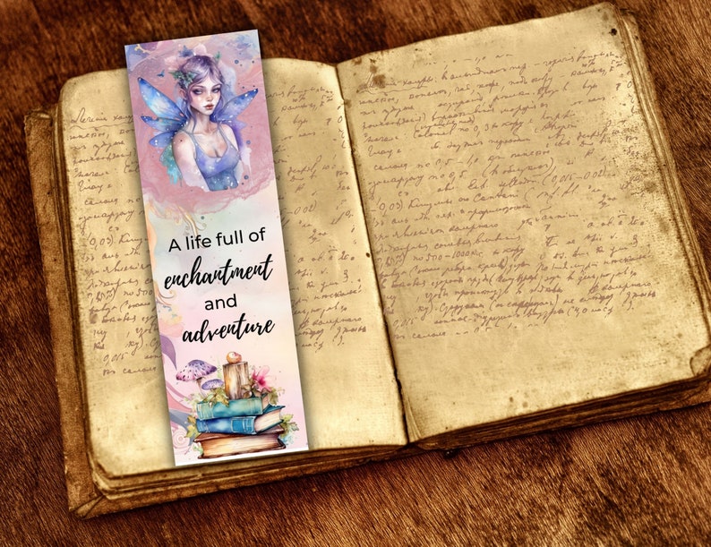 Fantasy Printable Bookmarks, Fairy Bookmark, Junk Journal, Scrapbooking ...