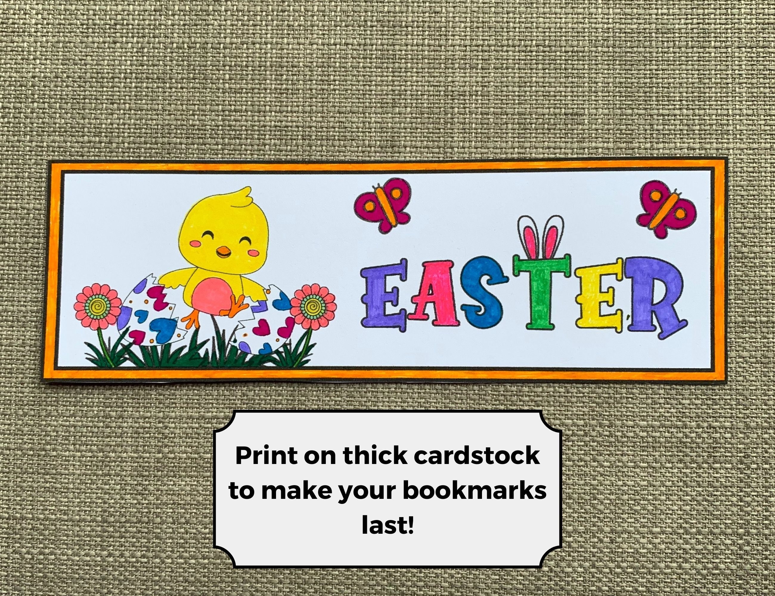 Easter Coloring Bookmarks Printable Bookmarks for Kids Printable Easter ...