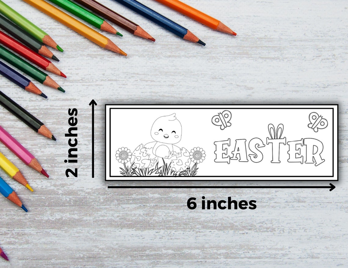 Easter Coloring Bookmarks Printable Bookmarks for Kids Printable Easter ...