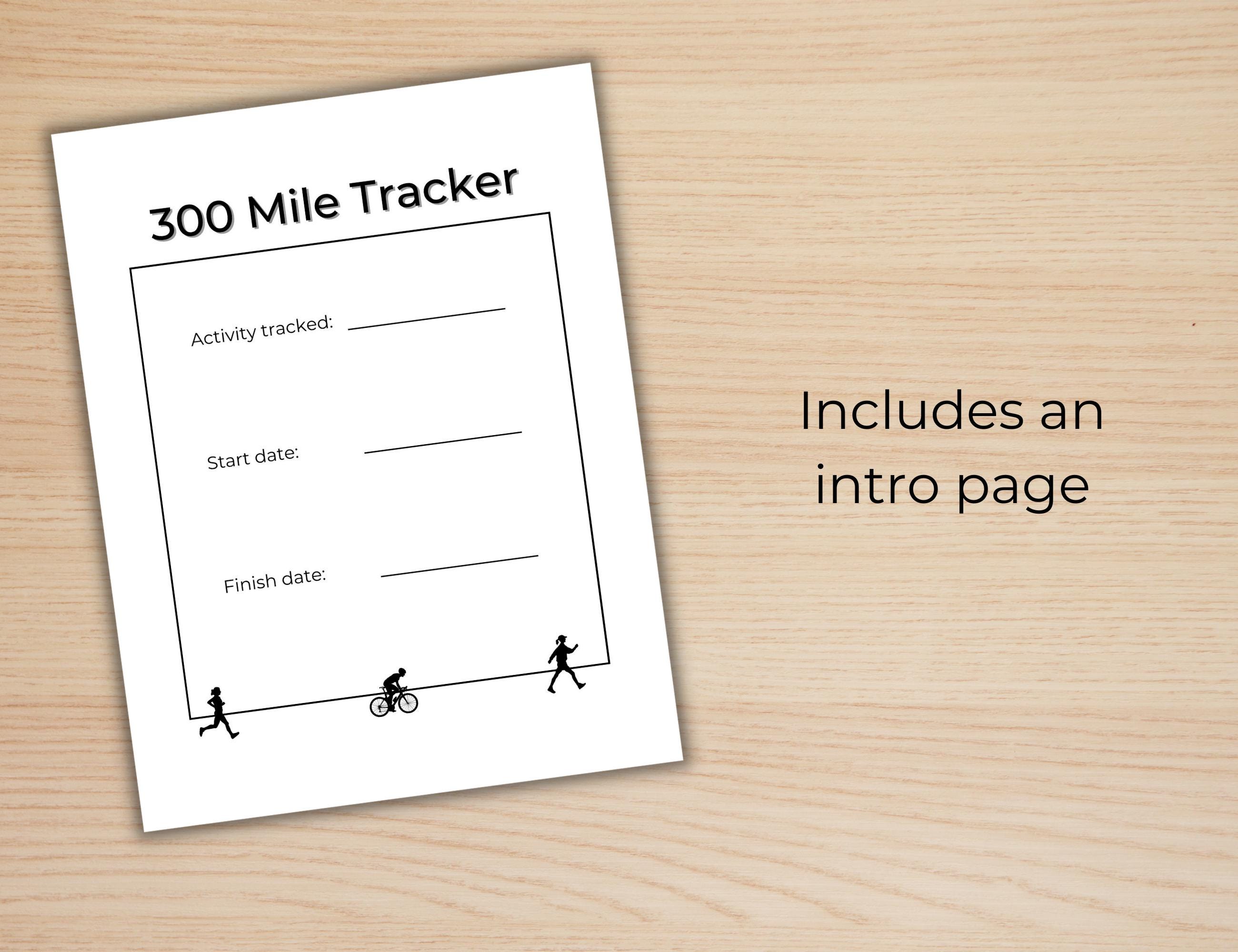 300 Mile Challenge Fitness Tracker | Instant Download | Exercise ...