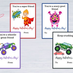 Kids Valentine's Day Cards Valentine's for Kids Class Boy Valentines ...