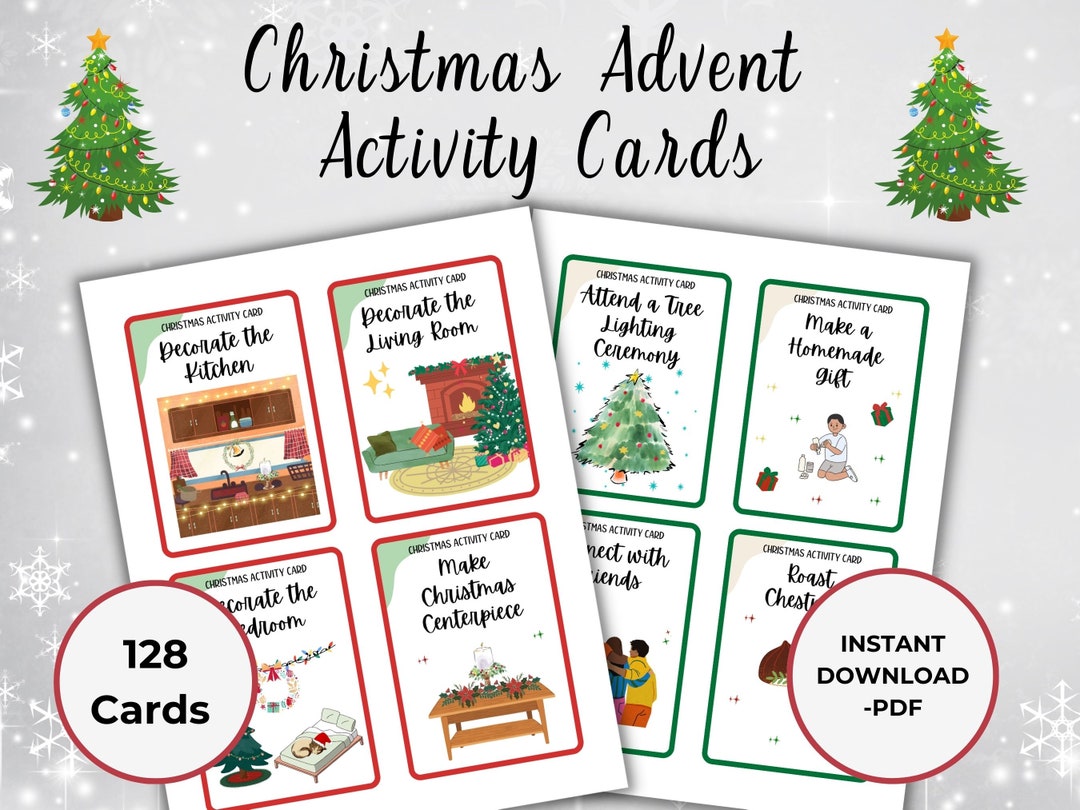 Christmas Advent Activity Cards, Advent Calendar, Christmas Countdown ...