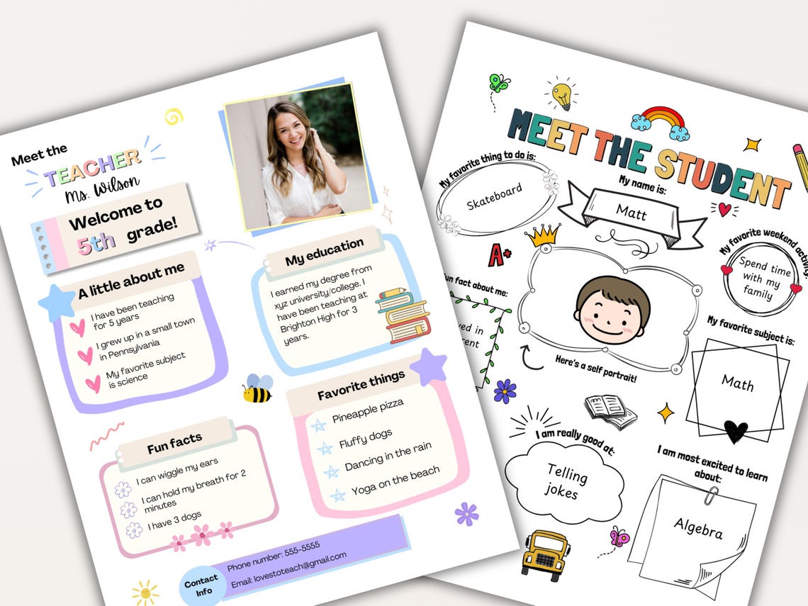 Editable Meet the Teacher, Get to Know Teacher, Meet the Teacher ...