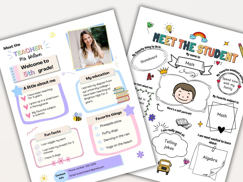 Editable Meet the Teacher, Get to Know Teacher, Meet the Teacher ...