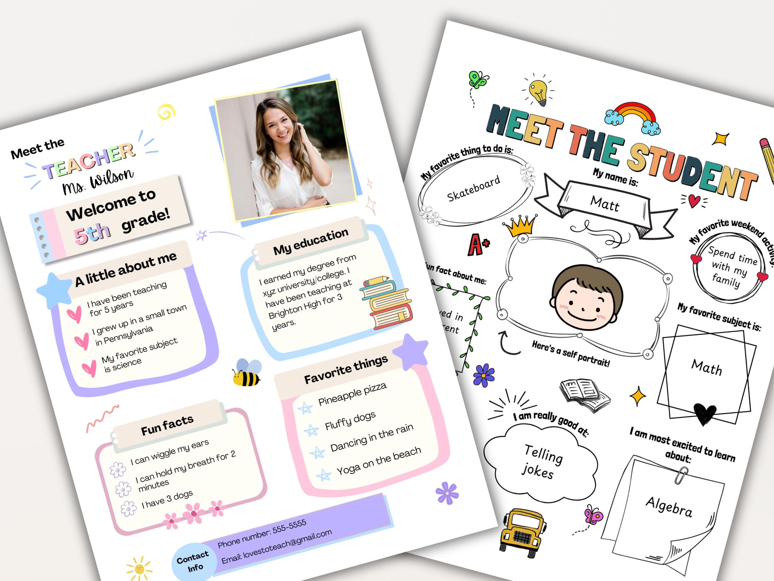 Editable Meet the Teacher, Get to Know Teacher, Meet the Teacher ...