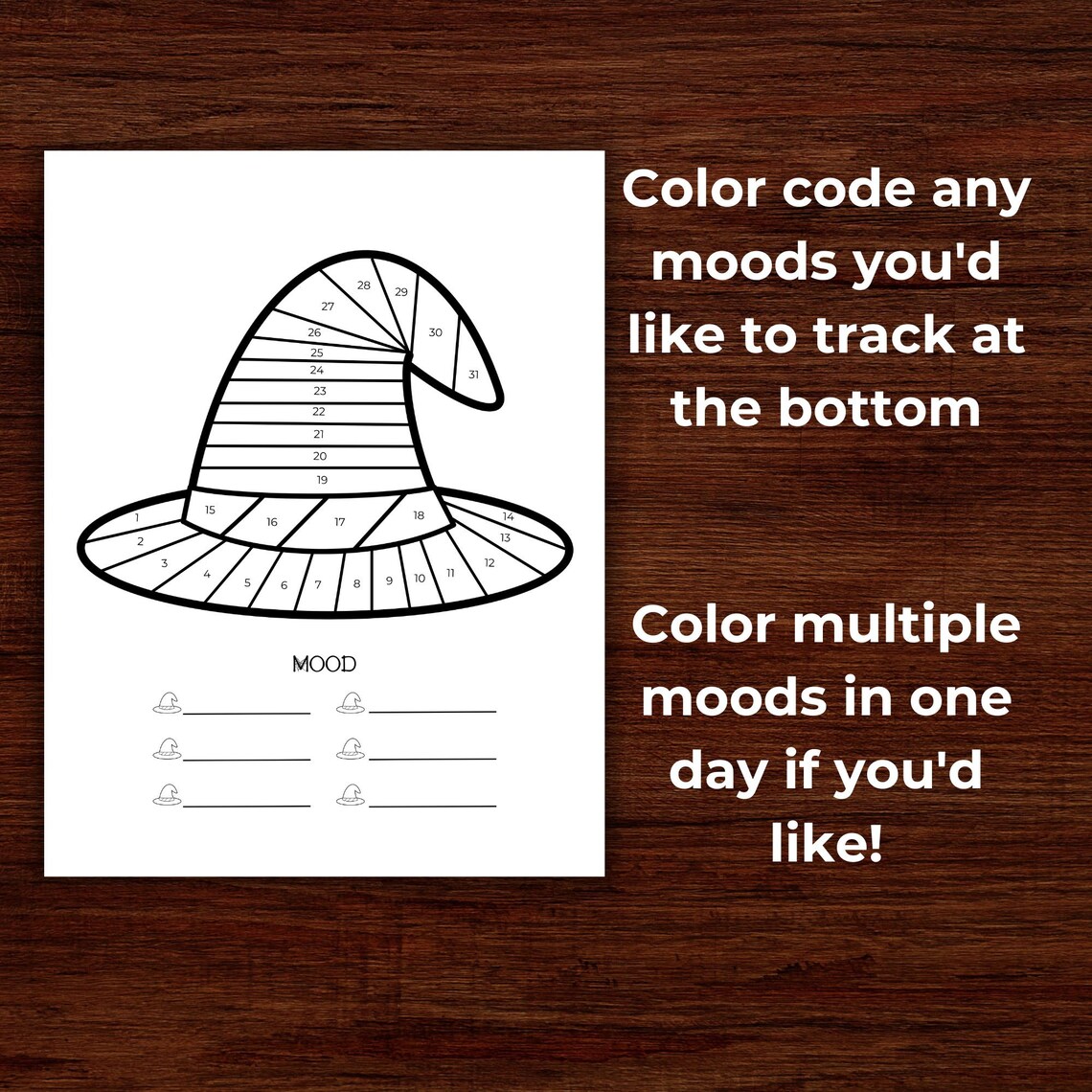 Mood Tracker, Habit Tracker, Witchy Halloween, Mood Tracker Journal ...