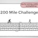 200 Mile Challenge Fitness Tracker | Instant Download | Exercise ...