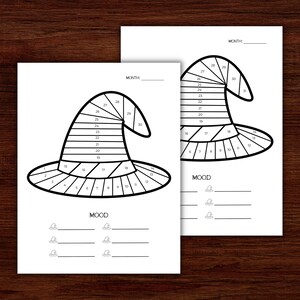 Mood Tracker Bundle, Habit Tracker, Witchy Halloween, Mood Tracker ...