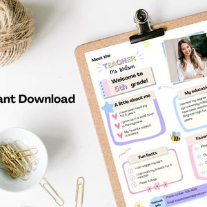 Editable Meet the Teacher, Get to Know Teacher, Meet the Teacher ...