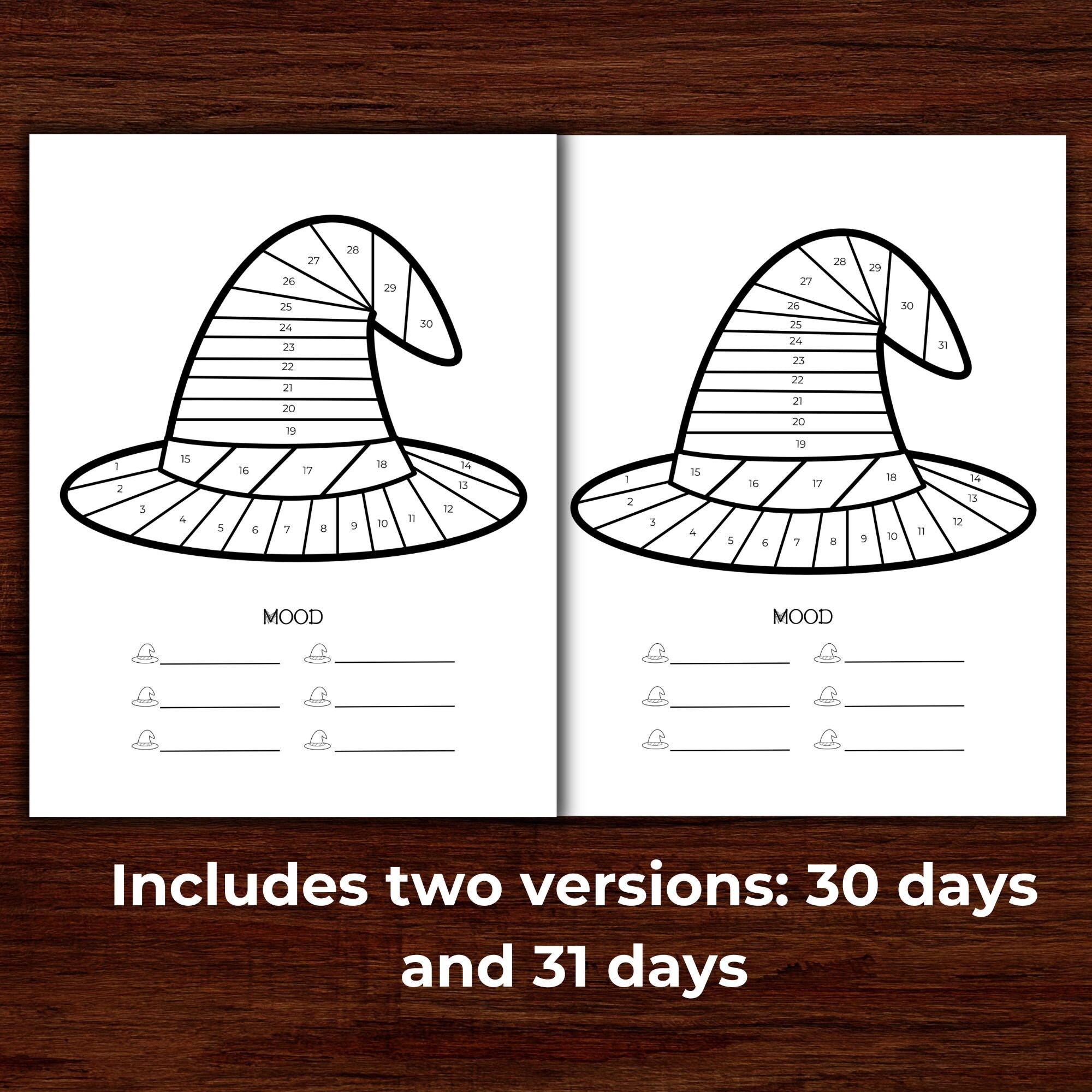 Mood Tracker, Habit Tracker, Witchy Halloween, Mood Tracker Journal ...