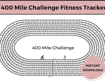 200 Mile Challenge Fitness Tracker Instant Download Exercise Tracker ...