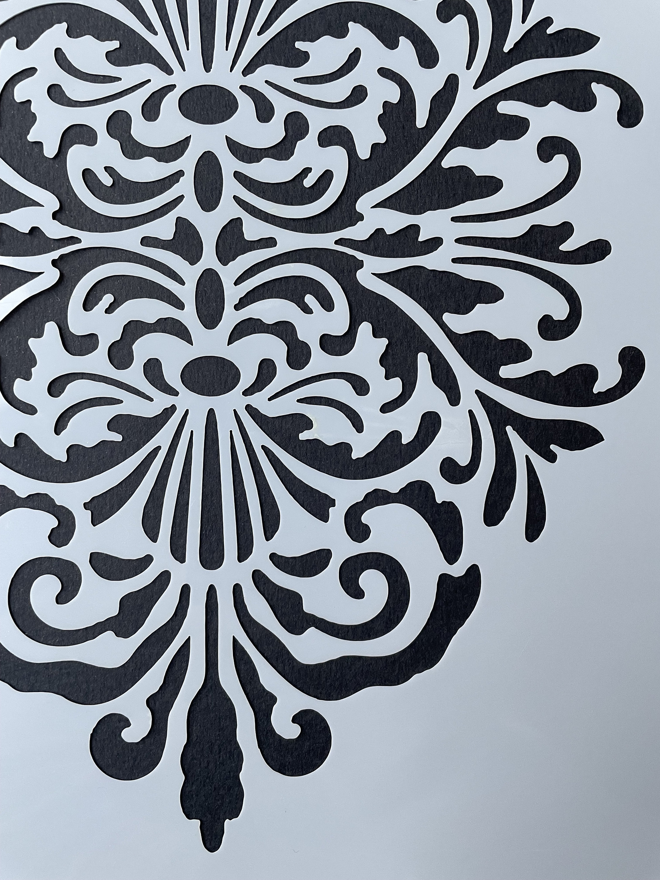 Damask Inspired Design, Stencil in A4 for Furniture, Walls, Fabric ...