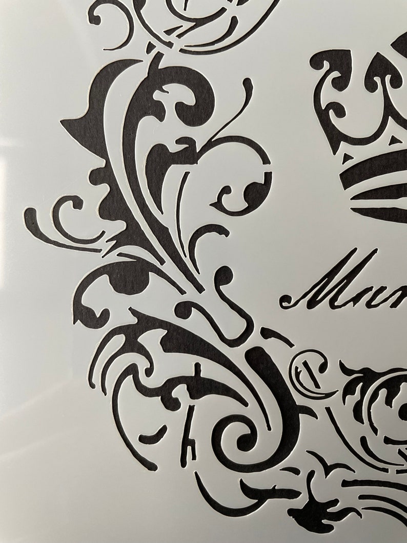 French Inspired Design, Stencil in A4 for Furniture, Walls, Fabric ...