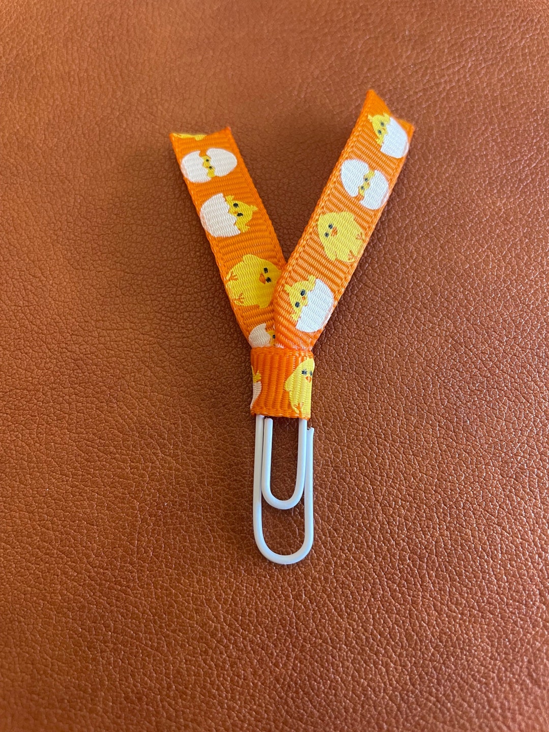 Orange Ribbon With Baby Chick Paperclip - Etsy