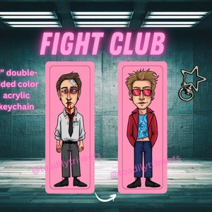 Fight Club Inspired Acrylic Epoxy Keychain | Tyler Durden, the Narrator ...