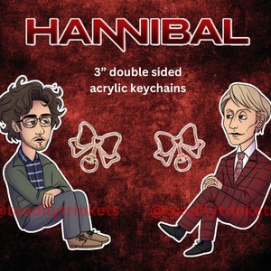 Hannibal Lecter & Will Graham Inspired Acrylic Charms Keychains ...