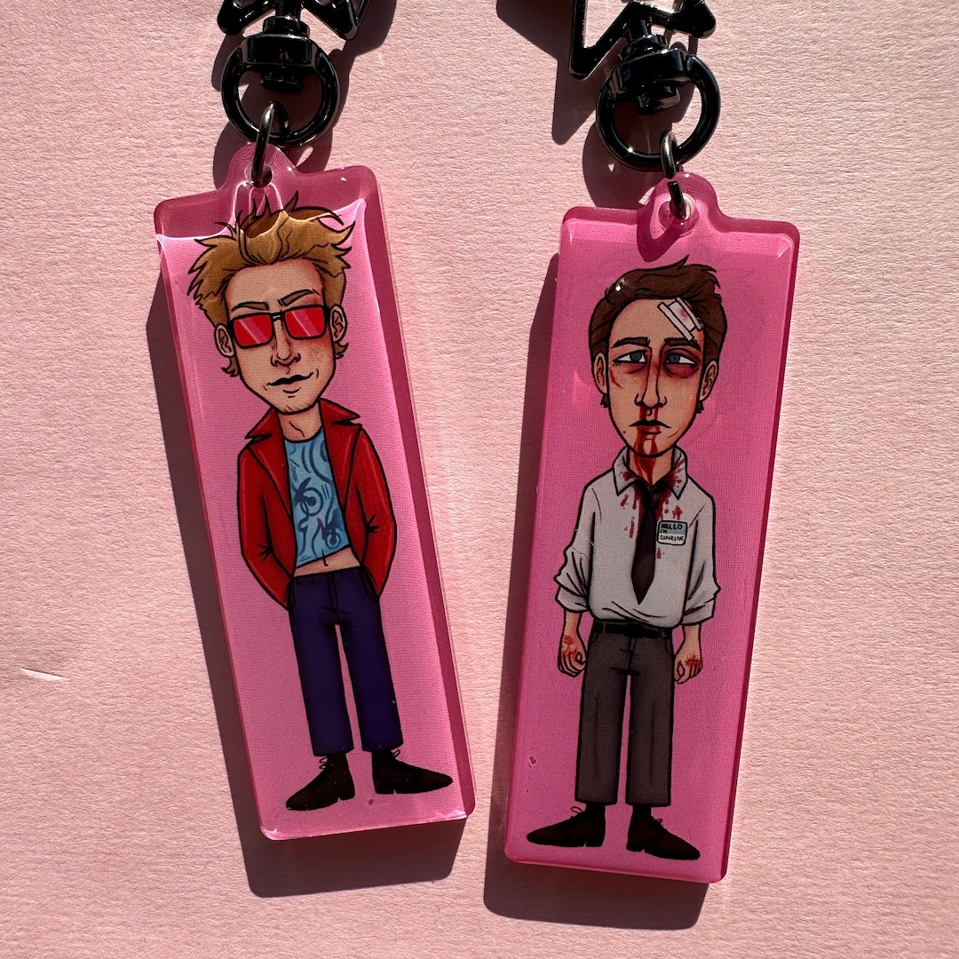 Fight Club Inspired Acrylic Epoxy Keychain | Tyler Durden, the Narrator ...