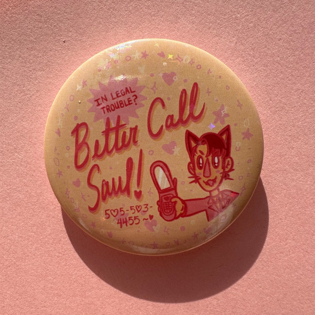 Catboy Better Call Saul Holographic Pin Badge — Saul Goodman - Etsy