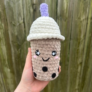 Crochet Boba Bubble Tea Plush Amigurumi - Handmade Crochet - Etsy