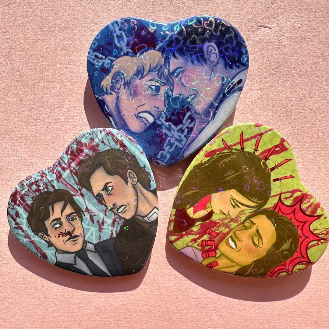 Saw Couple Pin Badge Chainshipping Coffinshipping Shotgnshipping Adam ...