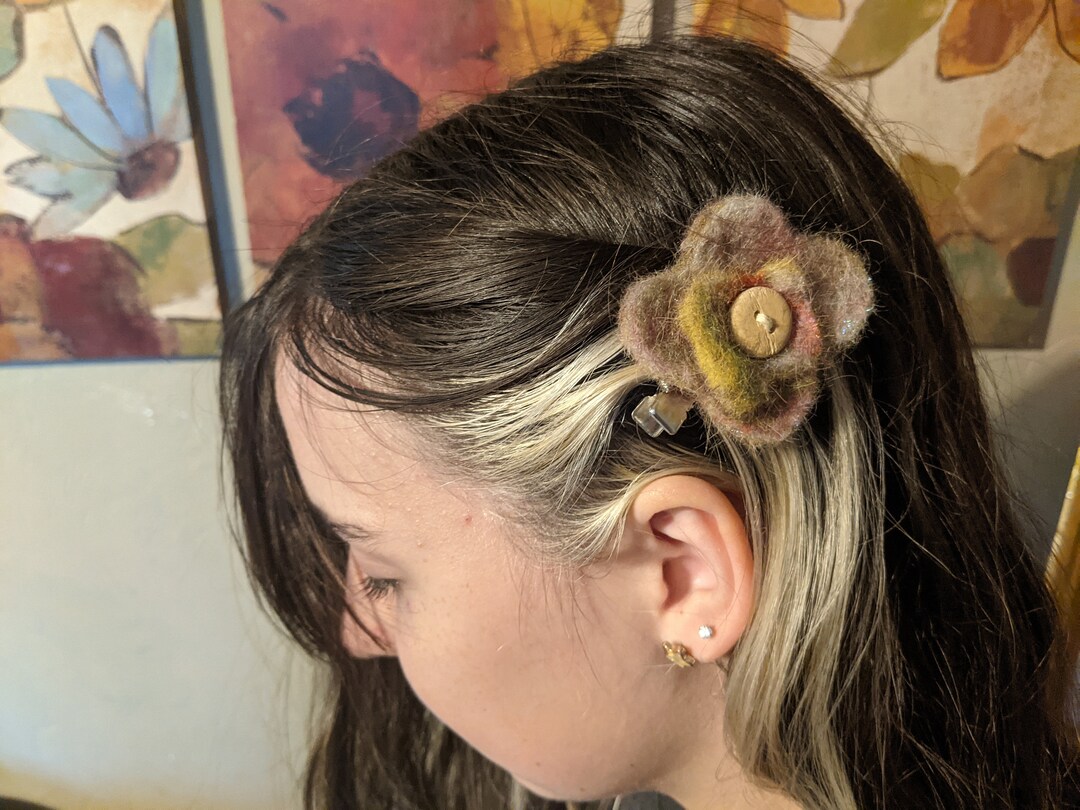 Hair Barrettes, Crochet, Felted Clips, Hair Accessories for Her ...