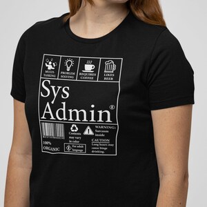 System Administrator Shirt, Product Label Linux Shirt, System ...