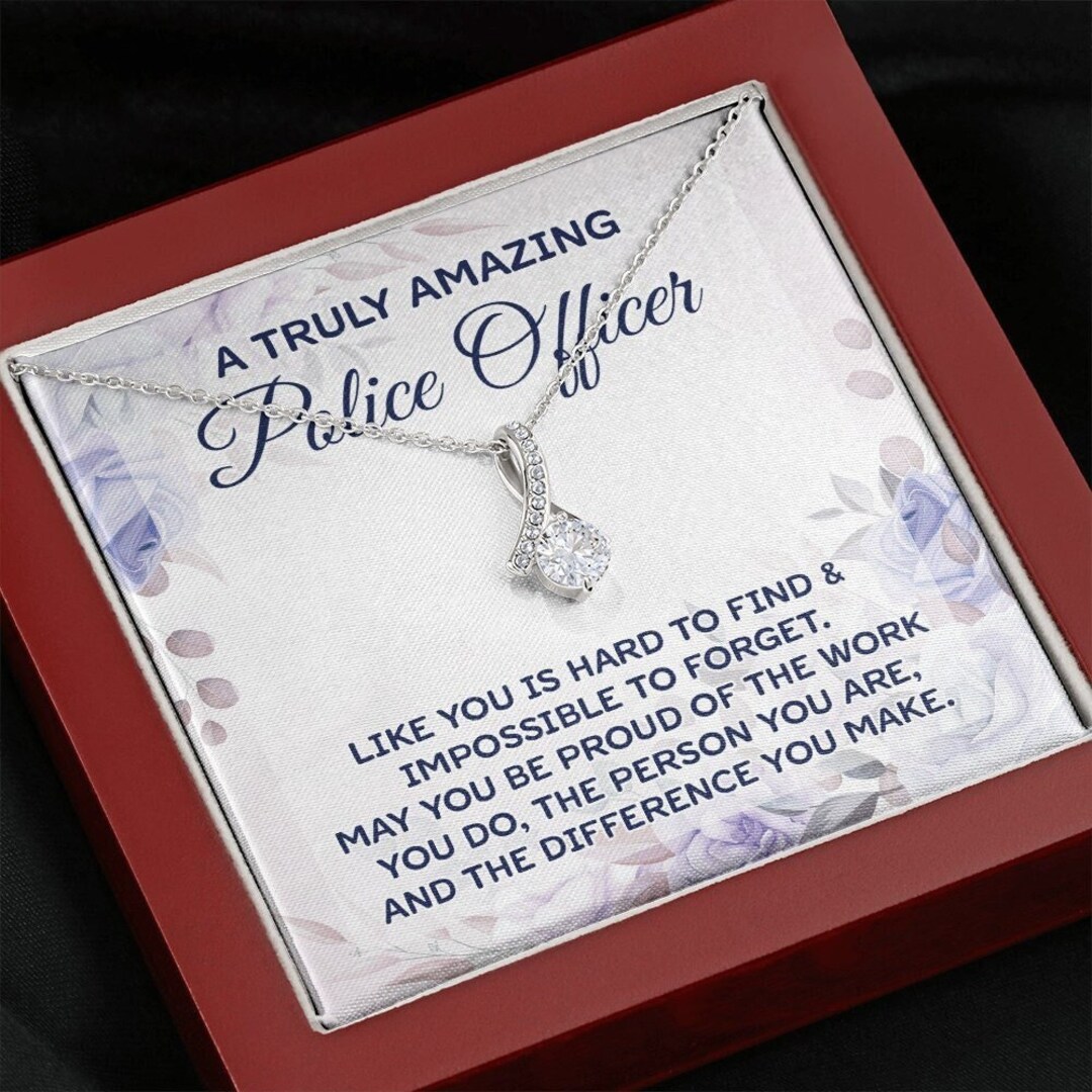A Truly Amazing Police Officer Necklace, Police Academy Graduation Gift ...
