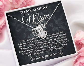 Marine Mom Custom Necklace Hand Stamped Marine Corp Key - Etsy
