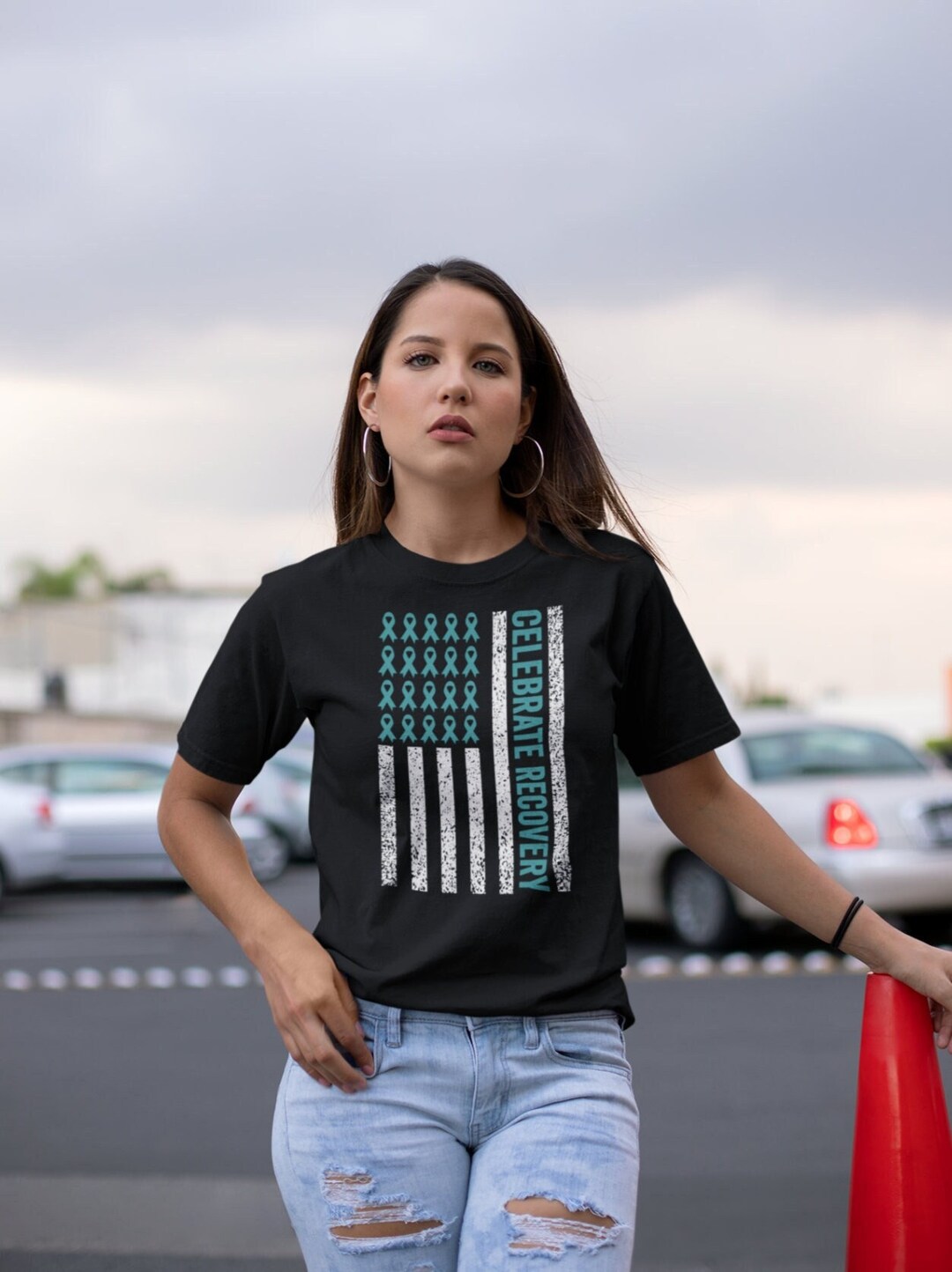 Celebrate Recovery American Flag T-shirt, Sobriety T-shirt, Drugs ...