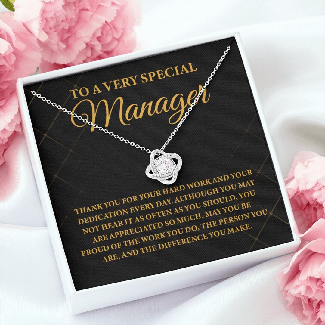 To A Very Special Manager Necklace, Gift for Female Manager, Manager ...