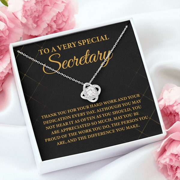 Secretary Retirement Necklace - Etsy