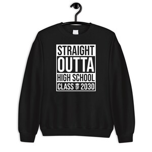 Straight Outta High School Class of 2030 Shirt, Senior Graduation 2030 ...