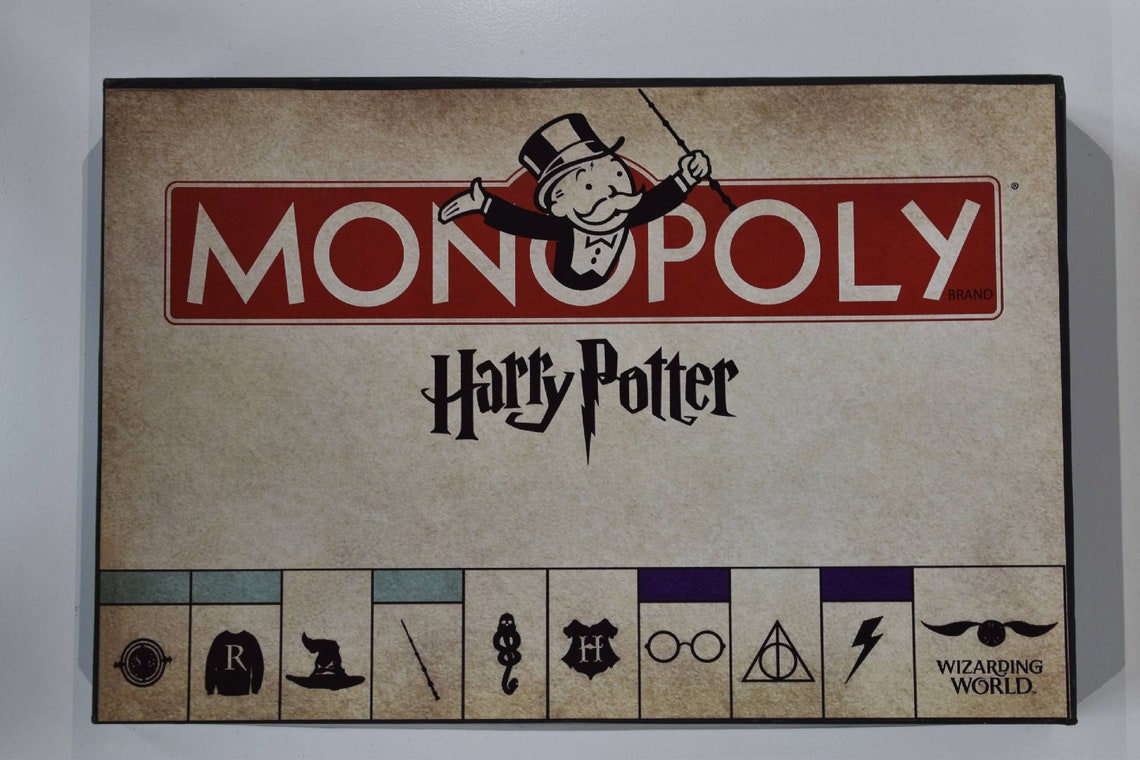 Harry Potter Monopoly Board Game. Wizard and Witch Game - Etsy