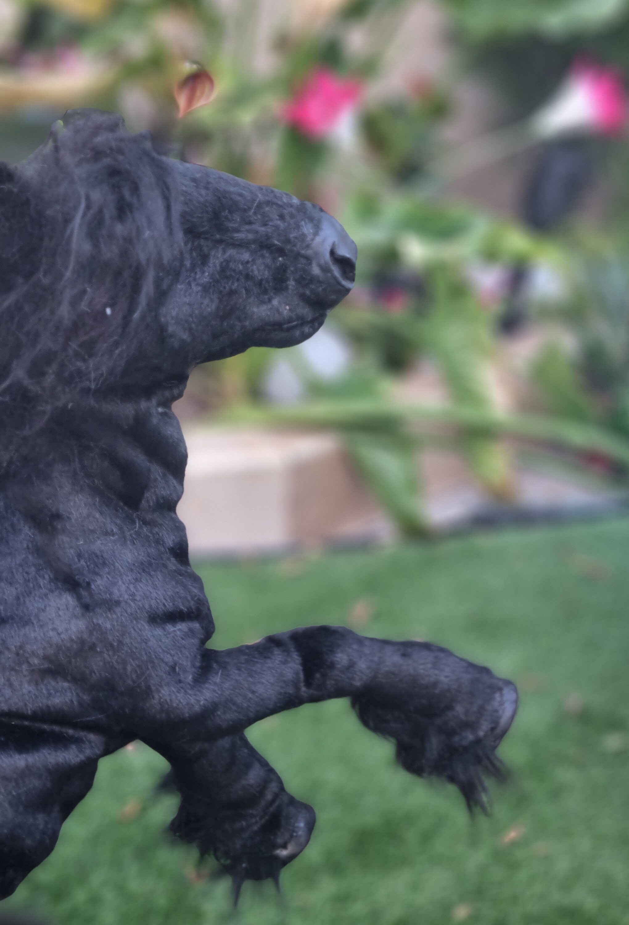 Black Friesian Horse Stallion Posesble Ooak Weighter Toy Artificial Fur ...