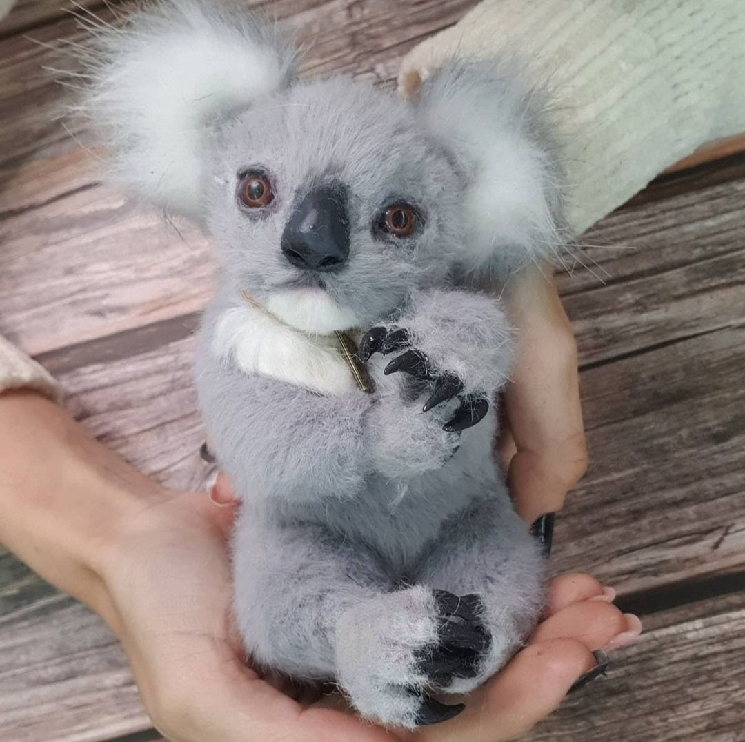 Posable Baby Koala Miniature Figurine, Collectible Replica Doll - Etsy