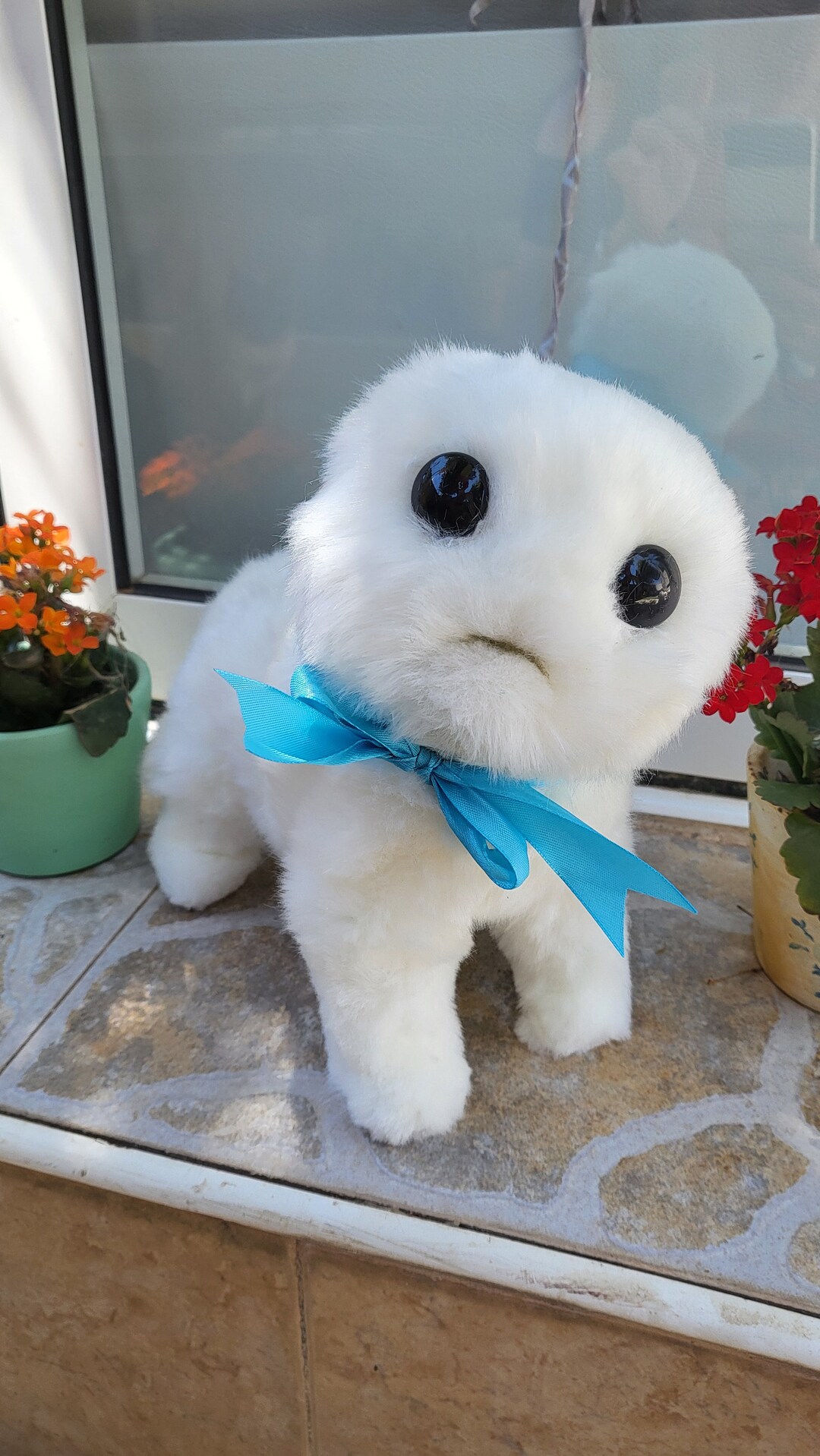 Autism Symbol Creature Pet White Fur Poseable Flexible Weighted ...