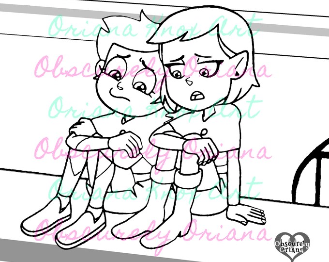 Lumity Colouring Page, Cheek Kiss, the Owl House Season 2, Luz Noceda ...