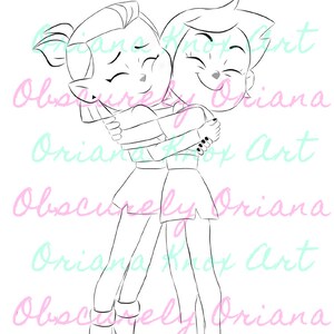 Lumity Colouring Page, Hug, the Owl House, Luz Noceda, Amity Blight ...