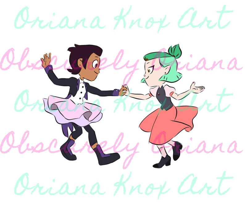 Lumity Colouring Page, Grom Dance, the Owl House Season 1, Luz Noceda ...