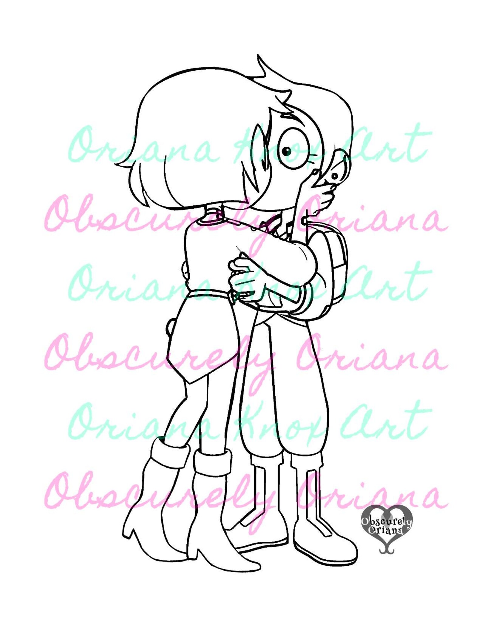 Lumity Kiss Colouring Page by Obscurely Oriana - Etsy Canada