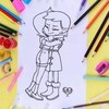 Lumity Colouring Page, Cheek Kiss, the Owl House Season 2, Luz Noceda ...