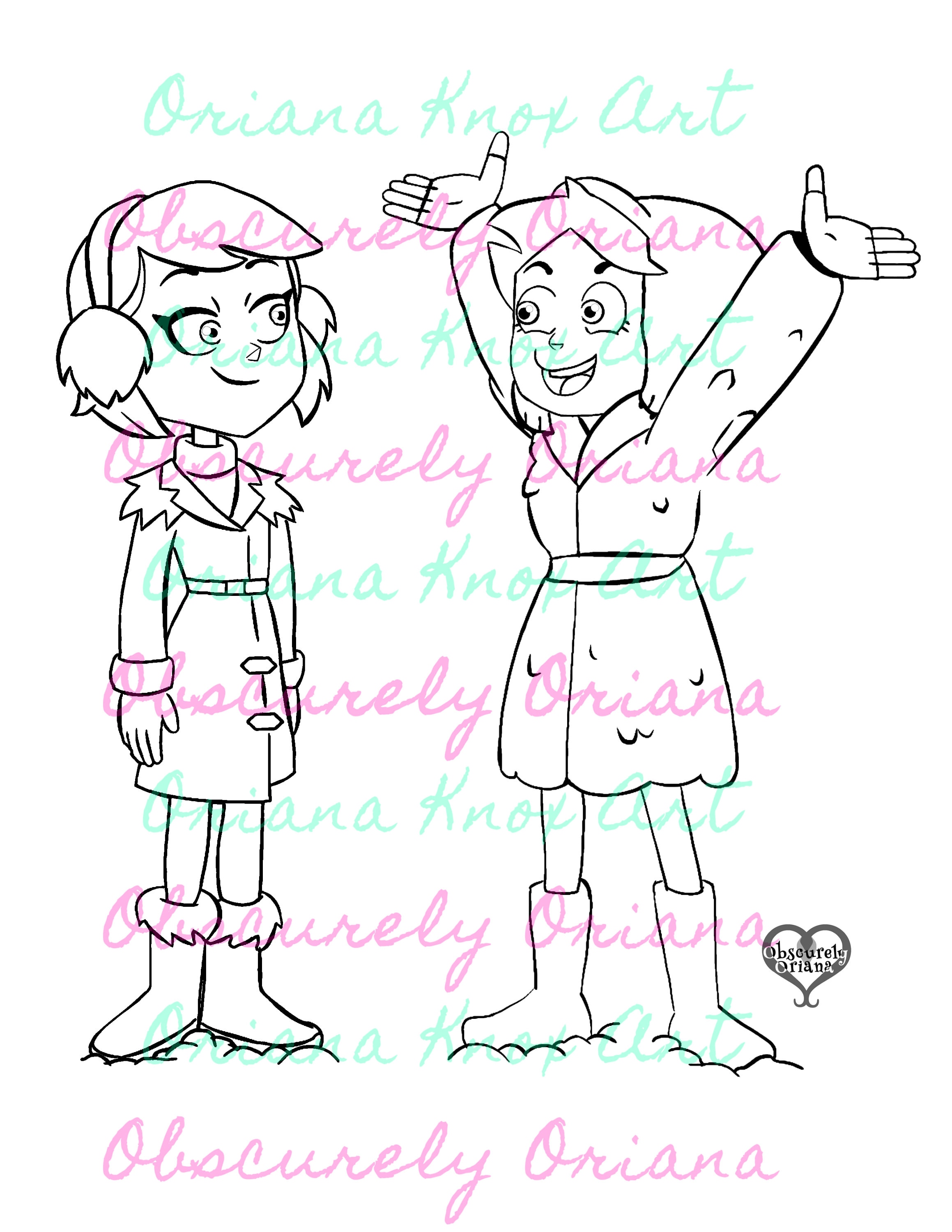 Lumity Colouring Page, New Years, the Owl House Season 2, Luz Noceda ...