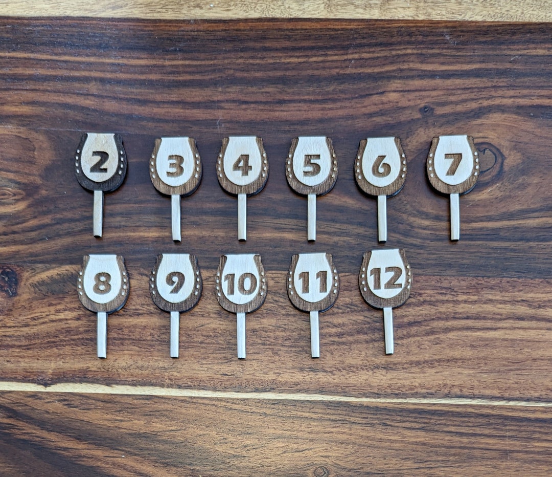 Horse Race Game Replacement Pegs. Laser Engrave, Sanded Round Stems to ...